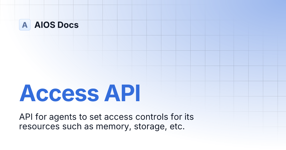 Access API | AIOS Docs